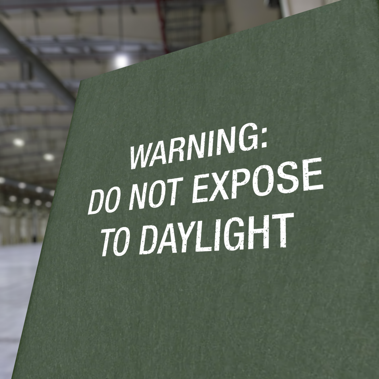 "DO NOT EXPOSE TO DAYLIGHT" Stencil - Armikron Systems